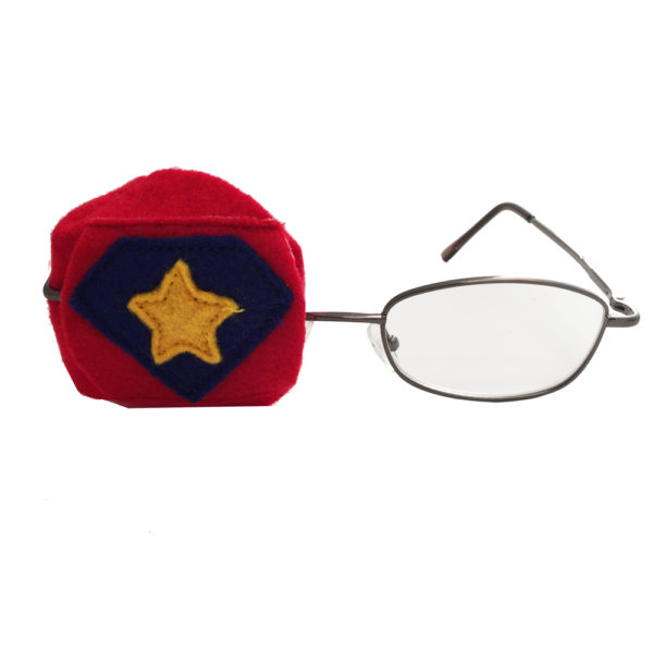 Superhero style soft, Felt Over-the-Lens Reusable, Handmade Eye Patch ...