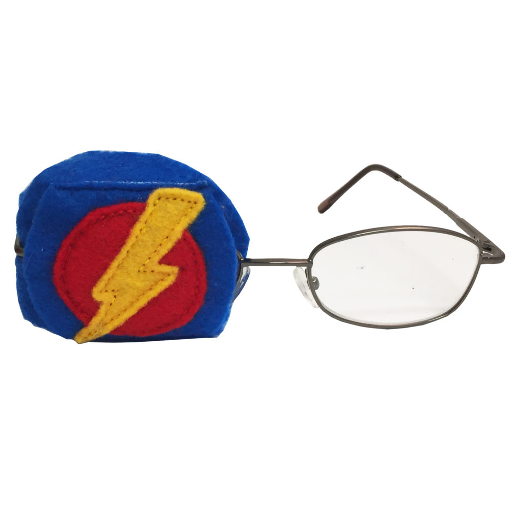 Superhero style soft, Felt Over-the-Lens Reusable, Handmade Eye Patch ...